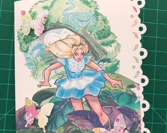 Alice in Wonderland Alphabet Greetings Card Traditional