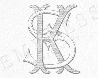 Ks monogram | Etsy