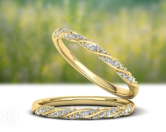 Twisted wedding band | Etsy