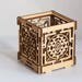 Hindu Mandala Sri Yantra wooden tealight Shadow lantern Candle