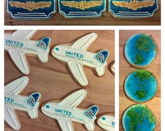 Airplane cookies | Etsy