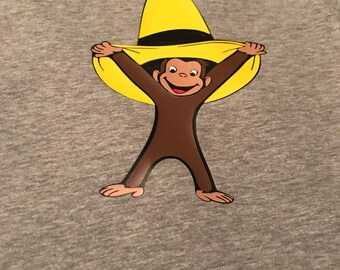 Curious george shirt | Etsy