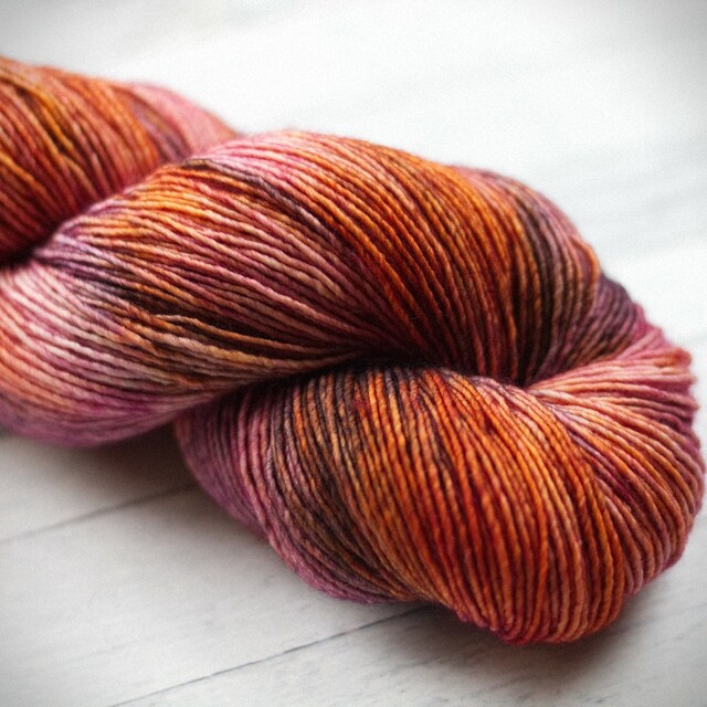 Hand dyed yarn in one of a kind/very limited by ConjureYarns