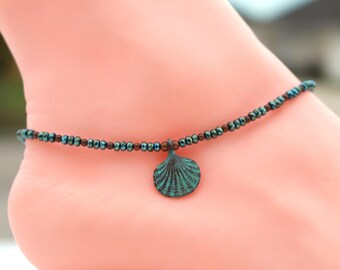 Shell anklet | Etsy