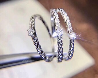 Tiny diamond ring | Etsy