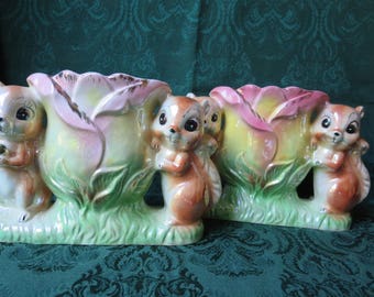 Squirrel planter | Etsy