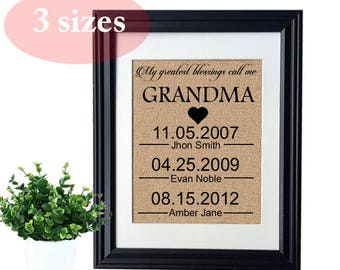Personalized Mother's Day Gift for Grandmother