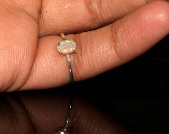 Simple opal ring | Etsy