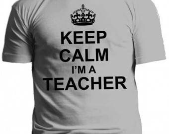Keep Calm I'm The Teacher Machine Embroidery Design