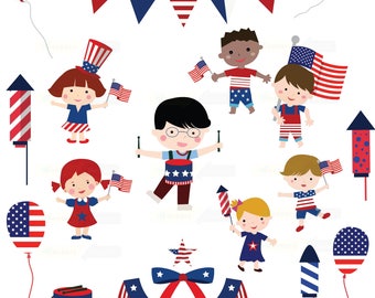Fourth of July Clipart vector summer clipart 4th of July