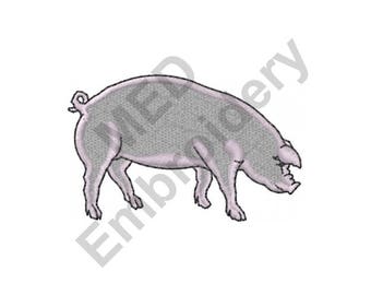 Pig embroidery | Etsy