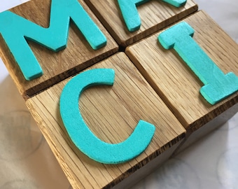 Alphabet blocks | Etsy