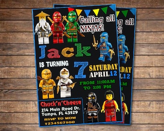 Ninjago invitations | Etsy
