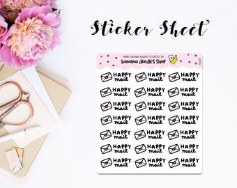 Happy mail stickers | Etsy