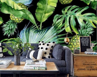 Palm leaf wallpaper | Etsy