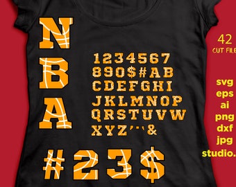 Basketball font | Etsy