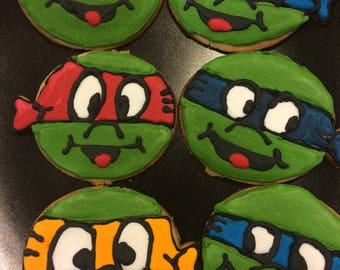 Ninja turtle cookies | Etsy