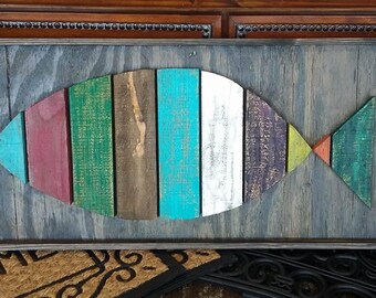 Wood fish sign | Etsy
