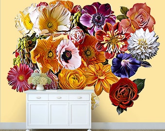 Flower wallpaper | Etsy