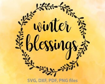 Winter blessings svg | Etsy