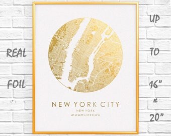 New york city map | Etsy