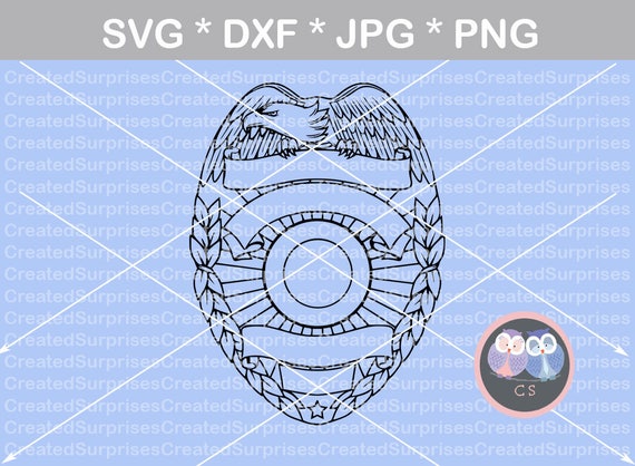 Police Badge Eagle Hero svg dxf png jpg digital cut