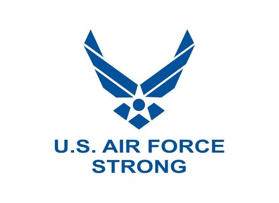 US Air Force Strong SVG and Studio 3 Cut File Decal Cut Files