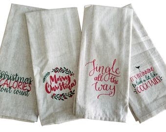 Christmas tea towel | Etsy