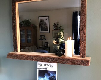 Mirror with shelf | Etsy
