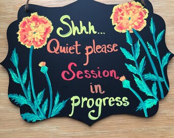 Quiet please sign | Etsy