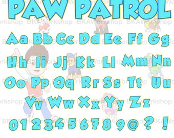 Paw patrol font | Etsy