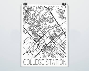 College station map | Etsy