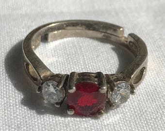 Red stone ring | Etsy