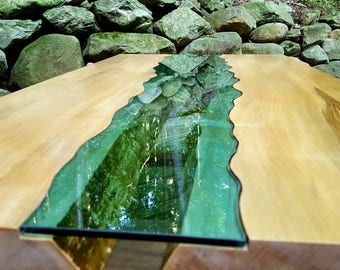 Live Edge Figured Maple Slab Table Top