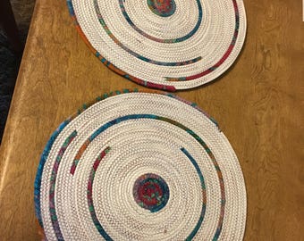 Vintage Antique Colorful Handmade Floor Mats Puppy bed