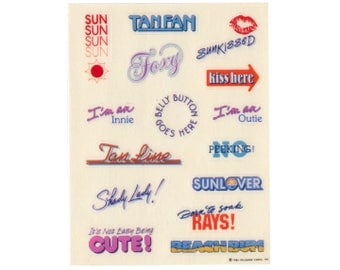 Tanning stickers | Etsy