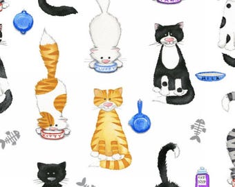 Cat fabric | Etsy