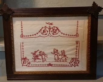 Redwork embroidery | Etsy