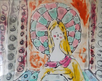 Abstract virgin mary | Etsy