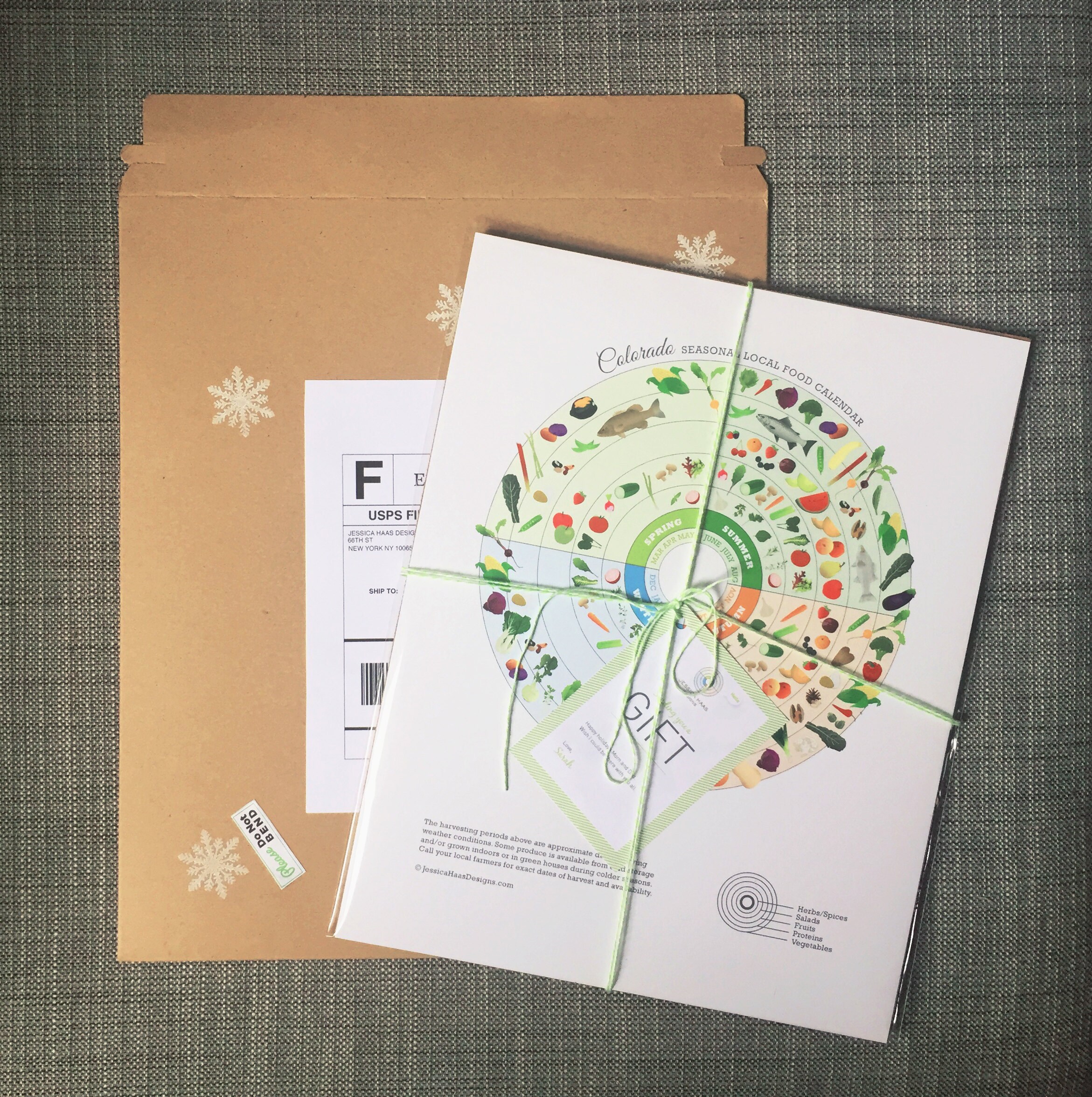 NORTH CAROLINA Local Food Seasonal Guide Print