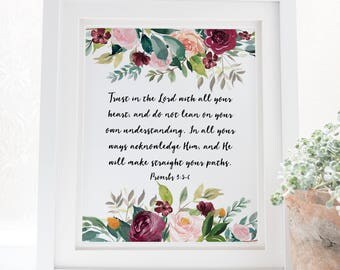 Proverbs 3 5 6 | Etsy