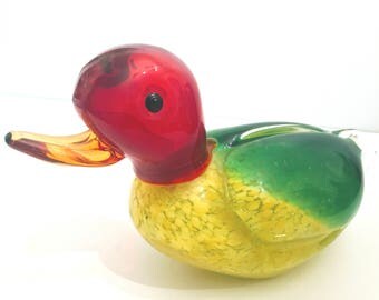 Murano glass duck | Etsy