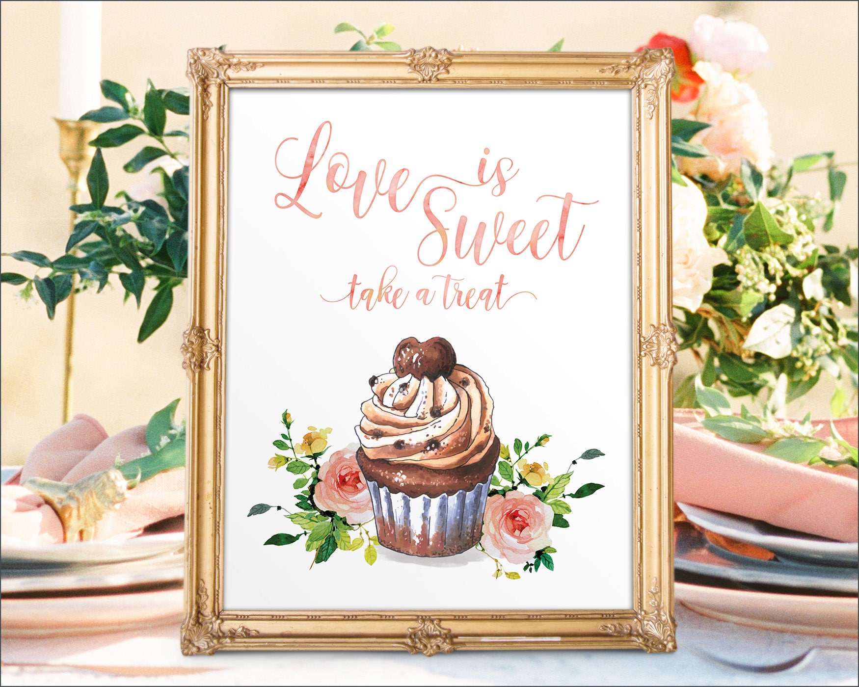 Digital Printable Wedding Dessert Bar Sign Love is Sweet Signs