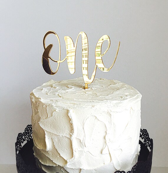 First Birthday Cake Topper ONE Cake Topper 4.5 Wide