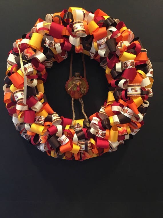 Thanksgiving Turkey Ribbon Wreath