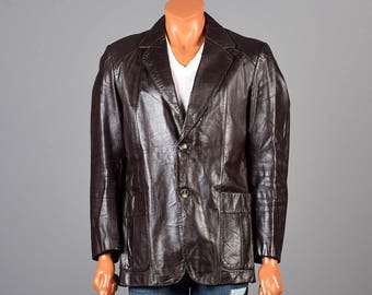 1970s leather jacket | Etsy