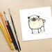 Angry Pug art print funny art print funny pug gift black