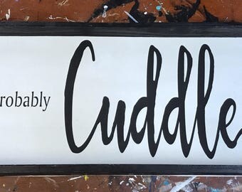 Lets cuddle sign | Etsy