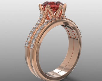 Unique ruby ring | Etsy