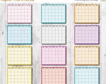 Colorful calendar | Etsy